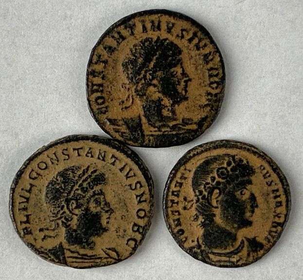 Group of 3 Authentic Ancient Roman Coins - Matthew Bullock Auctioneers