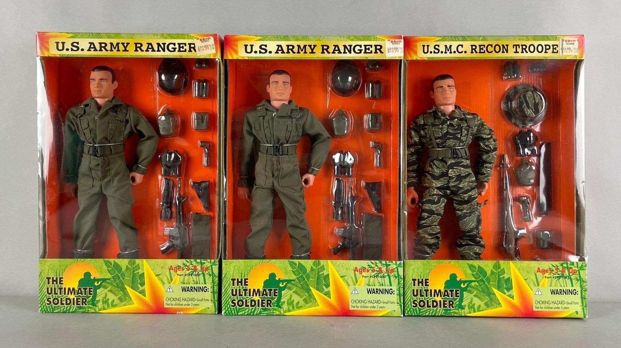 Group of 3 The Ultimate Soldier Action Figures Matthew Bullock Auctioneers