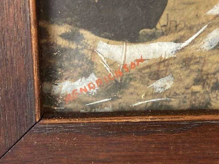 Hendrickson Oxen Grazing Lithograph Print - Matthew Bullock Auctioneers