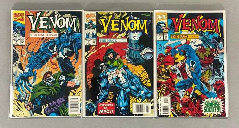 Group of 3 Marvel Venom The Mace Comic Books - Matthew Bullock Auctioneers