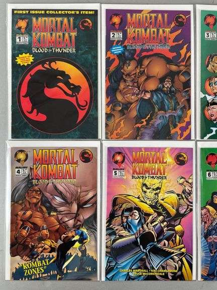 Group of 6 Malibu Mortal Kombat Blood and Thunder Comic Books - Matthew ...