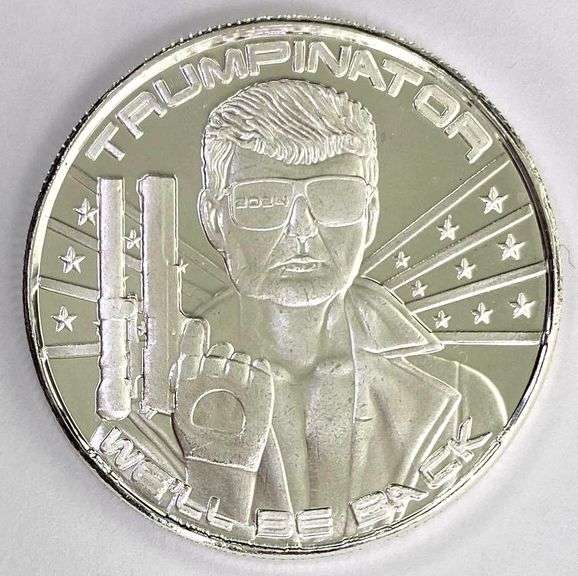 2024 TRUMPINATOR "We'll Be Back" 1oz .999 Fine Silver BU Round ...