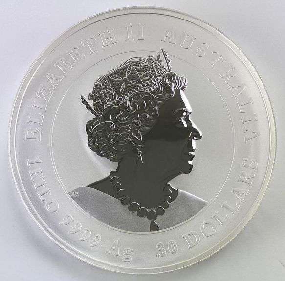 2022 $30 Elizabeth II Australia Tiger 1KILO 9999 Fine Silver Round ...
