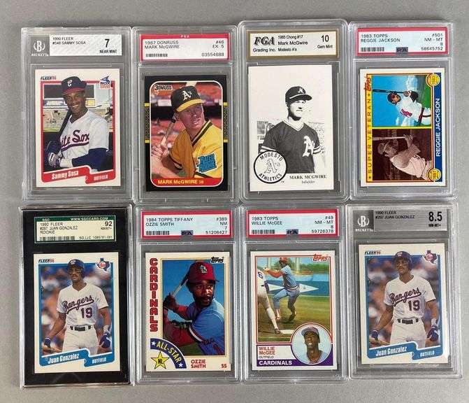 8 - 1983 - 90 Graded Baseball Cards with Rookies and HOFs - Matthew ...