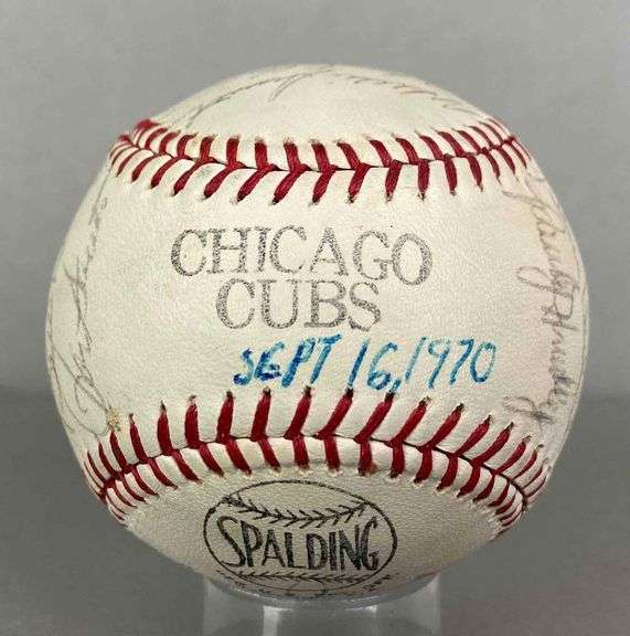 1970 Chicago Cubs Signed Baseball - Matthew Bullock Auctioneers