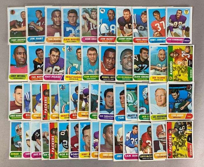 50 - 1968 Topps Football Cards with HOFs, Stars, and Rookies - Matthew ...