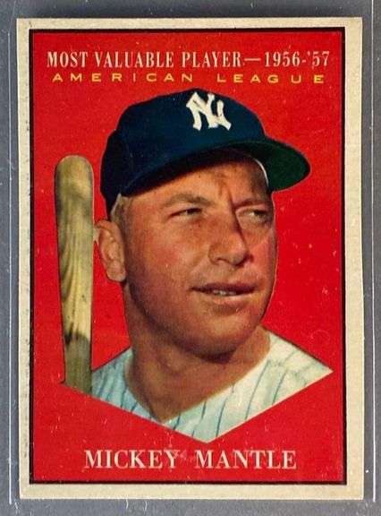 1961 Topps Mickey Mantle MVP #475 - Matthew Bullock Auctioneers