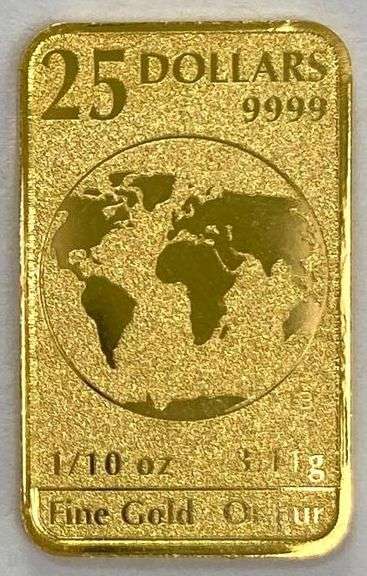 2016 Queen Elizabeth Canada 1/10 oz .999 fine Gold Bar - Matthew ...