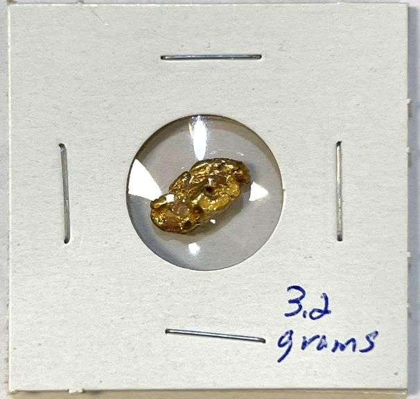 3.2 Gram Placer Gold Nugget - Matthew Bullock Auctioneers