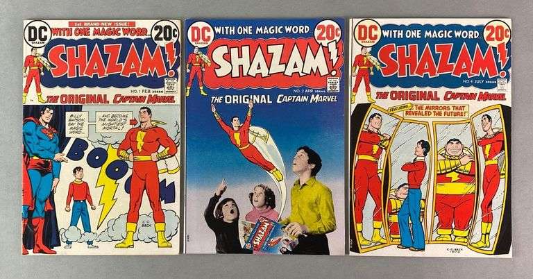 Group of 3 DC Shazam Comic Books - Matthew Bullock Auctioneers