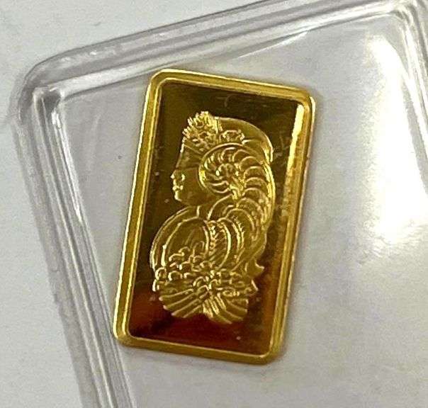 RARE PAMP Suisse Lady Fortuna Veriscan 1 Gram .9999 Fine Gold Bar ...