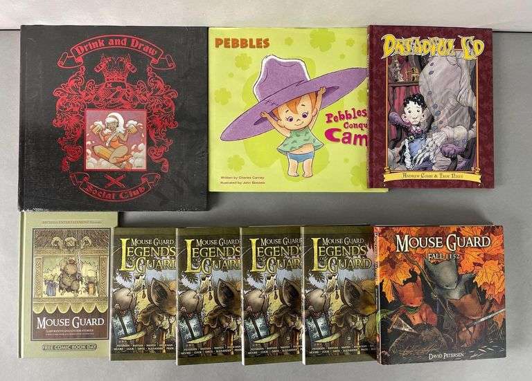 Group of 9 Mouse Guard Books and More - Matthew Bullock Auctioneers