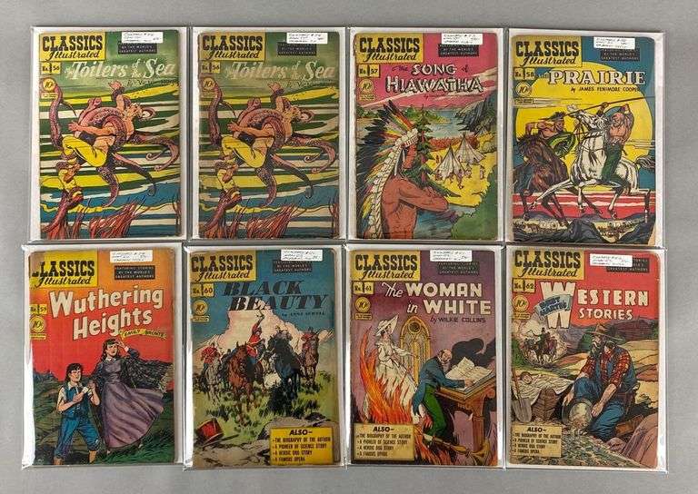 Group of 8 Classics Illustrated Comic Books - Matthew Bullock Auctioneers