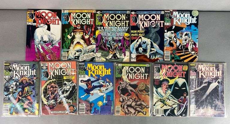 Group of 11 Marvel Comics Moon Knight Comic Books - Matthew Bullock ...