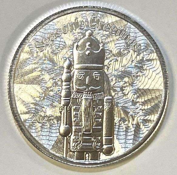 Christmas Nutcracker .999 Fine Silver Round - Matthew Bullock Auctioneers