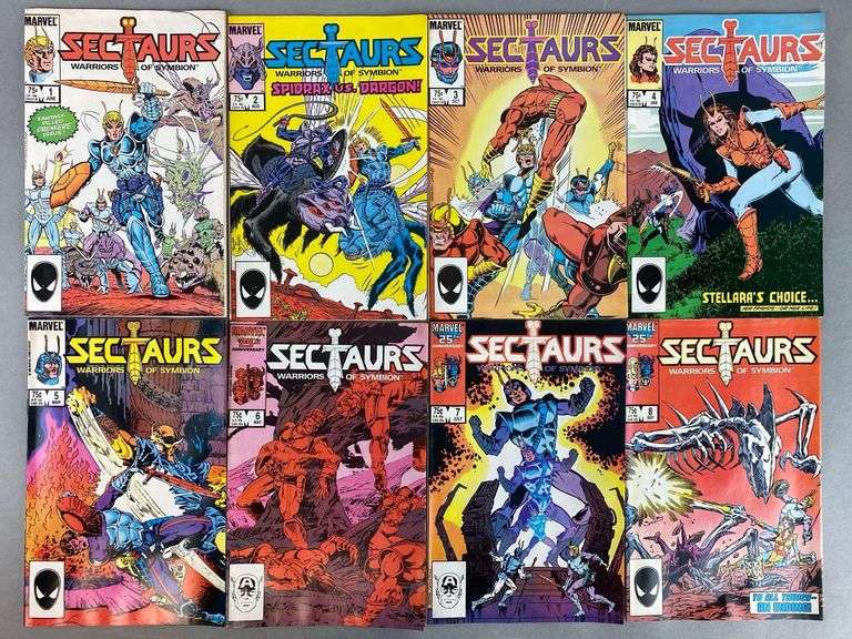 Group of Marvel Sectaurs Comic Books No. 1-8 - Matthew Bullock Auctioneers