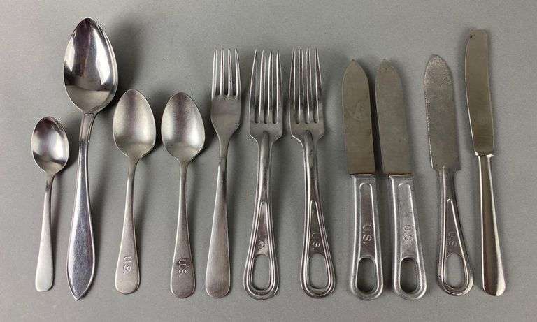 Group of WW2 Metal Utensils - Matthew Bullock Auctioneers