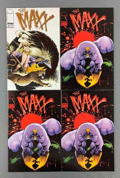 Group of 4 Image Comics The Maxx Comic Books - Matthew Bullock Auctioneers
