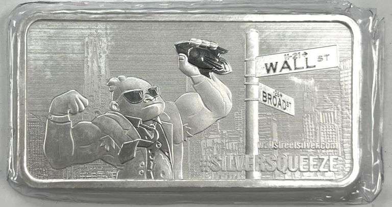 Super Cool Super RARE Wall Street Silver Squeeze 10 oz .999 Fine Silver ...