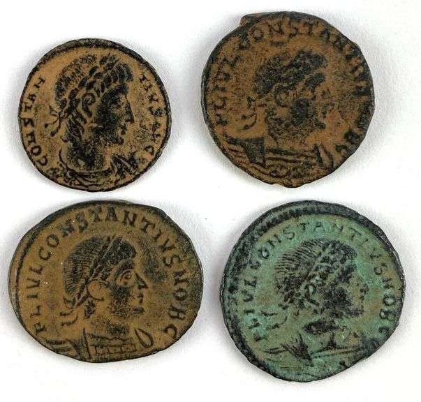 Group of 4 Authentic Roman Coins - Matthew Bullock Auctioneers