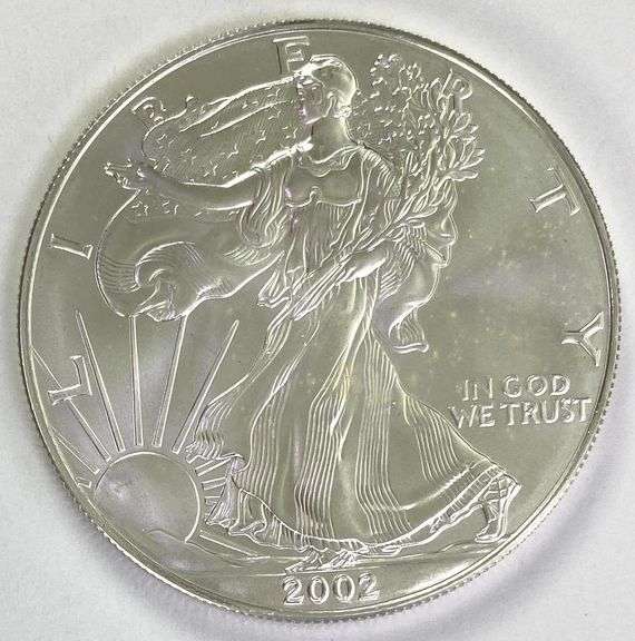 2002 American Eagle 1oz Fine Silver Dollar - Matthew Bullock Auctioneers