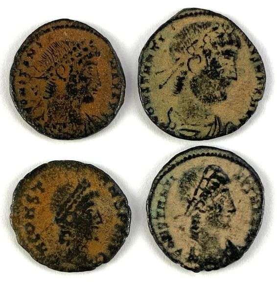 Group of 4 Authentic Roman Coins - Matthew Bullock Auctioneers