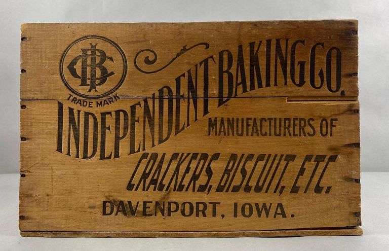 Independent Baking Co. Wood Crate - Matthew Bullock Auctioneers