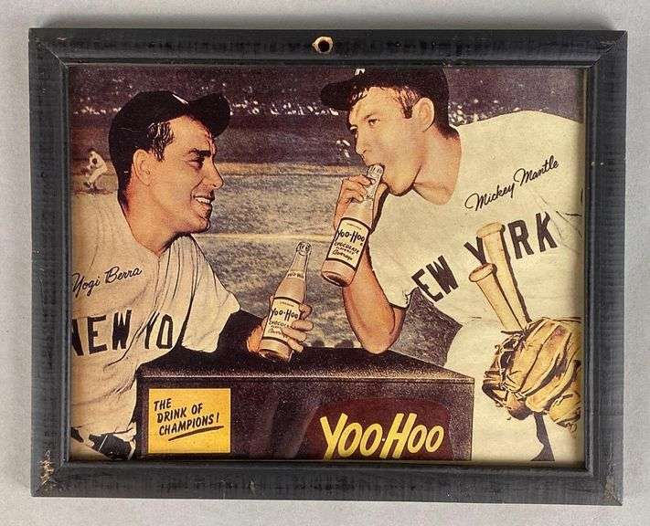 Mickey Mantle and Yogi Berra Yoo-Hoo Advertising Sign - Matthew Bullock ...