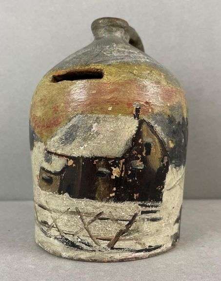 Hand Painted Mini Jug Coin Bank - Matthew Bullock Auctioneers