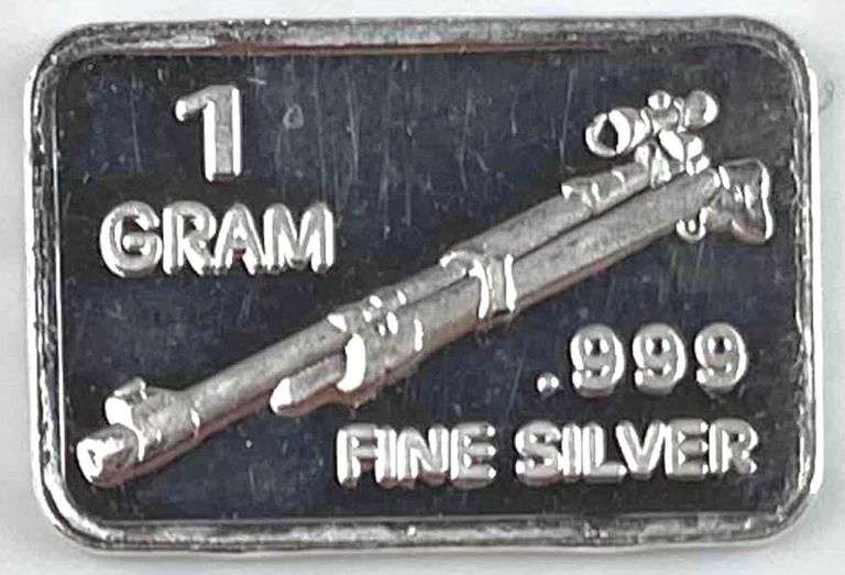 1 gram .999 fine silver bar sniper rifle - Matthew Bullock Auctioneers