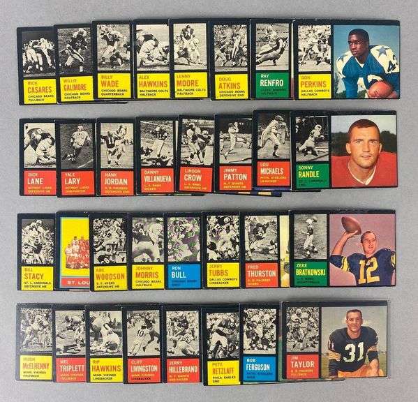 32 - 1962 Topps Football Cards with HOFs, Stars and Rookies - Matthew ...