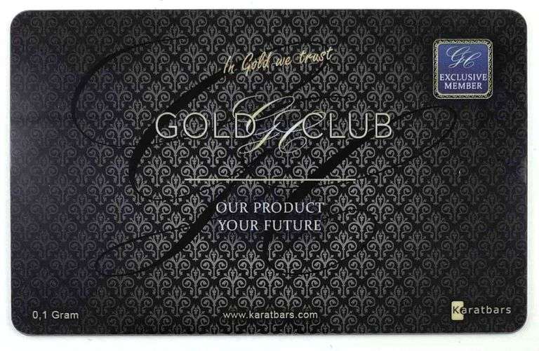 .2 Grams .9999 Fine Gold Karat Bars Gold Club Card Exclusive Member ...