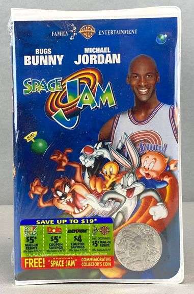 Warner Brothers Space Jam VHS With Coin - Matthew Bullock Auctioneers