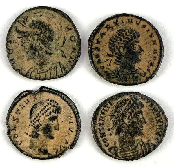 Group of 4 Authentic Roman Coins - Matthew Bullock Auctioneers
