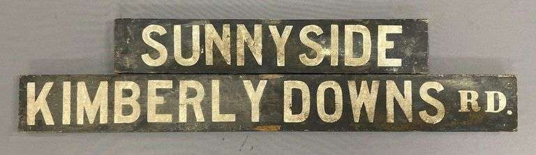 Vintage Sunnyside and Kimberly Downs Wood Street Signs - Matthew ...