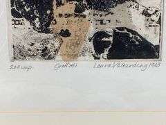 1963 Laura Volkerding Graffiti Etching - Matthew Bullock Auctioneers
