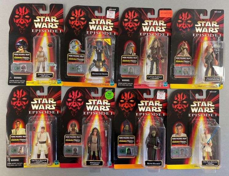 Group of 8 Hasbro Star Wars Episode 1 Action Figures - Matthew Bullock ...