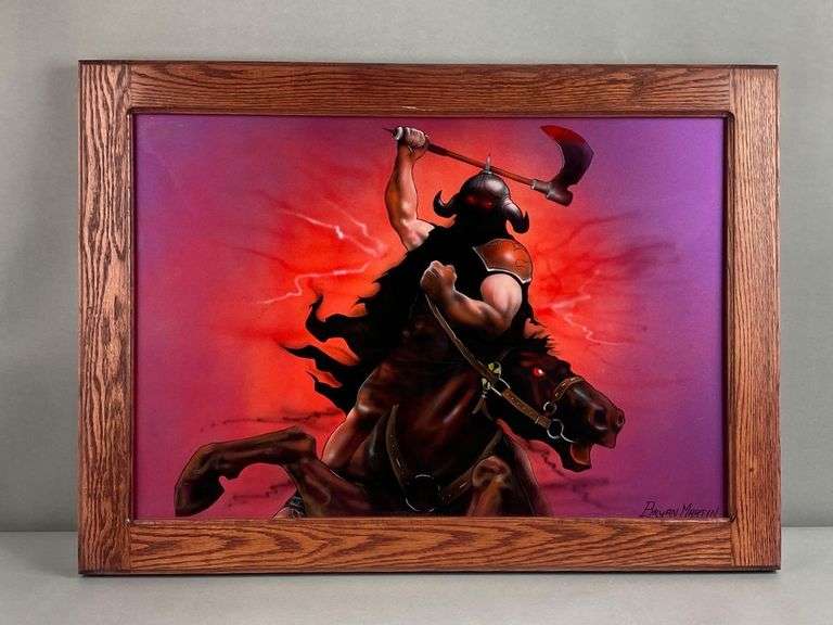 Bryant Martin Spray Paint Viking on Horse Illustration - Matthew ...