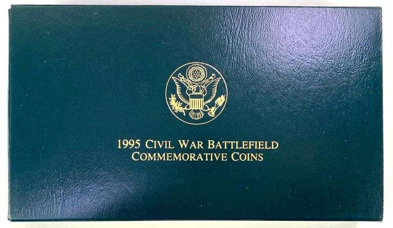 US Mint 1995 Civil War Battlefield Commemorative 3 Coin Set Gold Silver ...