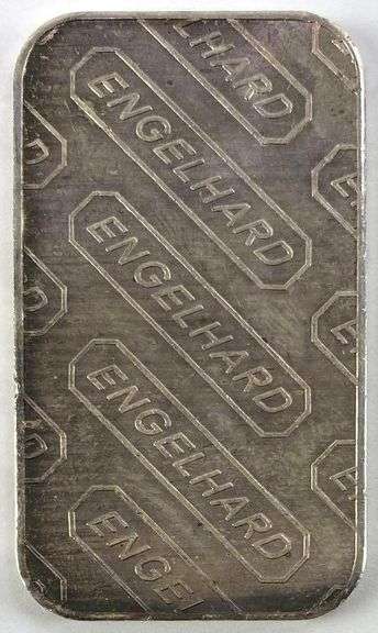 Engelhard E Logo Cast Vertical 1oz. 999 Fine Silver Ingot / Bar ...