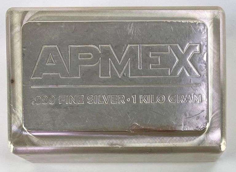 APMEX Horizontal 1 Kilo 999 Fine Silver Ingot / Bar - Matthew Bullock ...