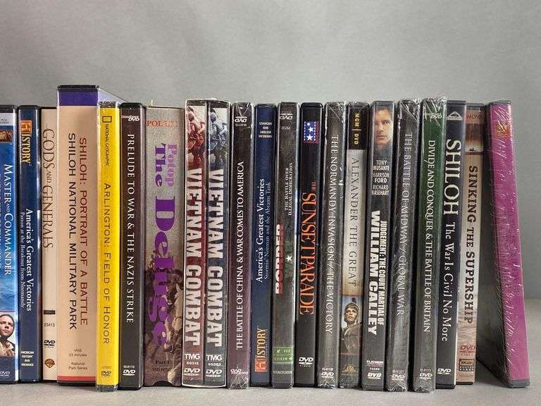 Group of 30+ Assorted Military VHS and DVDs - Matthew Bullock Auctioneers