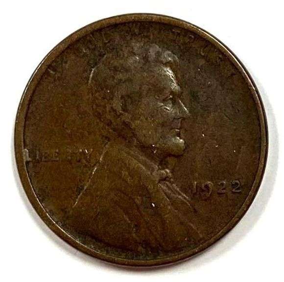 1922 No D Lincoln Wheat Cent - Matthew Bullock Auctioneers