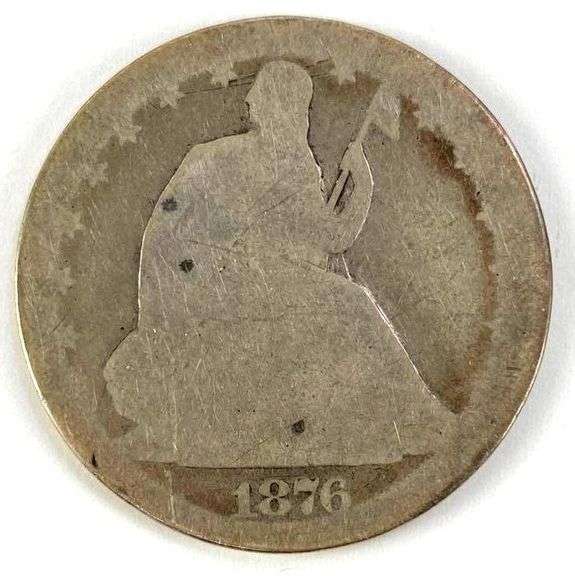 1876 Seated Liberty Silver Half Dollar - Matthew Bullock Auctioneers