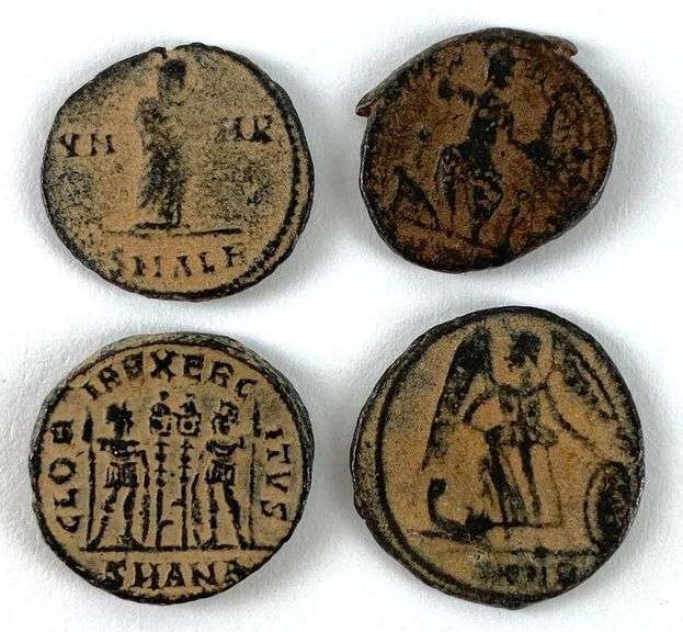 Group of 4 Authentic Ancient Roman Coins - Matthew Bullock Auctioneers