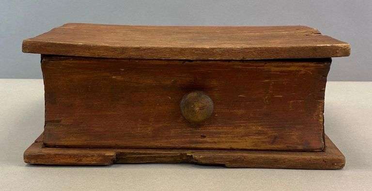 Primitive Wood Book Shaped Drawer - Matthew Bullock Auctioneers