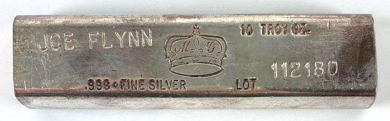 Crown Mint Horizontal 10oz. .999 Fine Silver Ingot / Bar - Matthew ...