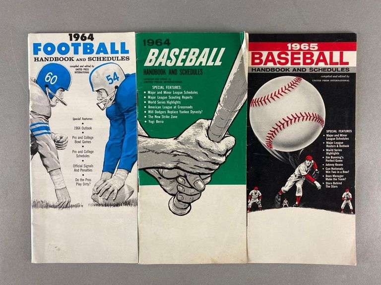 3 - 1964 and 65 Baseball and Football Handbook and Schedules - Matthew ...