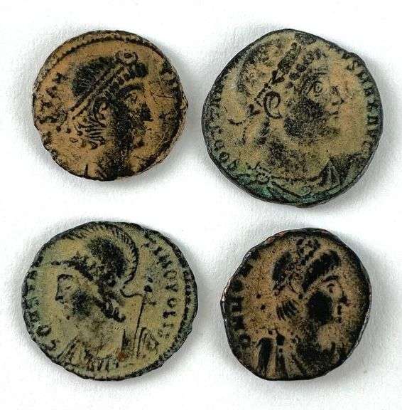 Group of 4 Authentic Ancient Roman Coins - Matthew Bullock Auctioneers