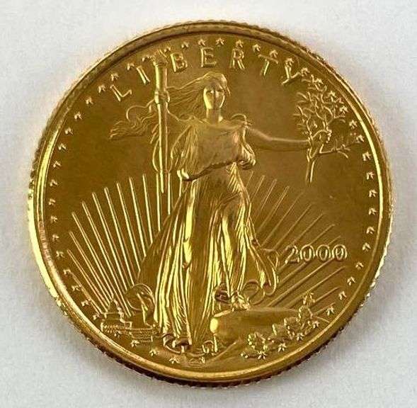 2000 $5 American Gold Eagle 1/10 oz. Fine Gold - Matthew Bullock ...